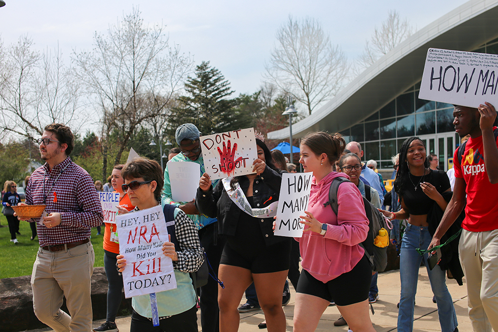 Students Stage March against Gun Violence